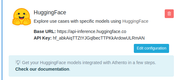 Integración con HuggingFace – Athento
